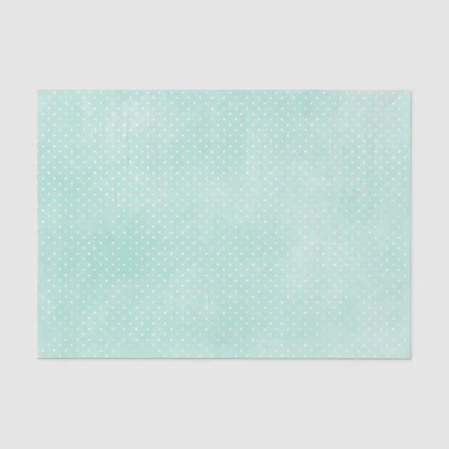 Pastel Minty Blue Turquoise Tiny Polka Dots Tissue Paper | Zazzle