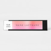 Pastel Modern Custom Logo Executive Professional Desk Name Plate | Zazzle