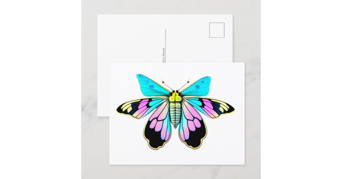 Pastel Moth, watercolor style, Postcrossing Postcard | Zazzle