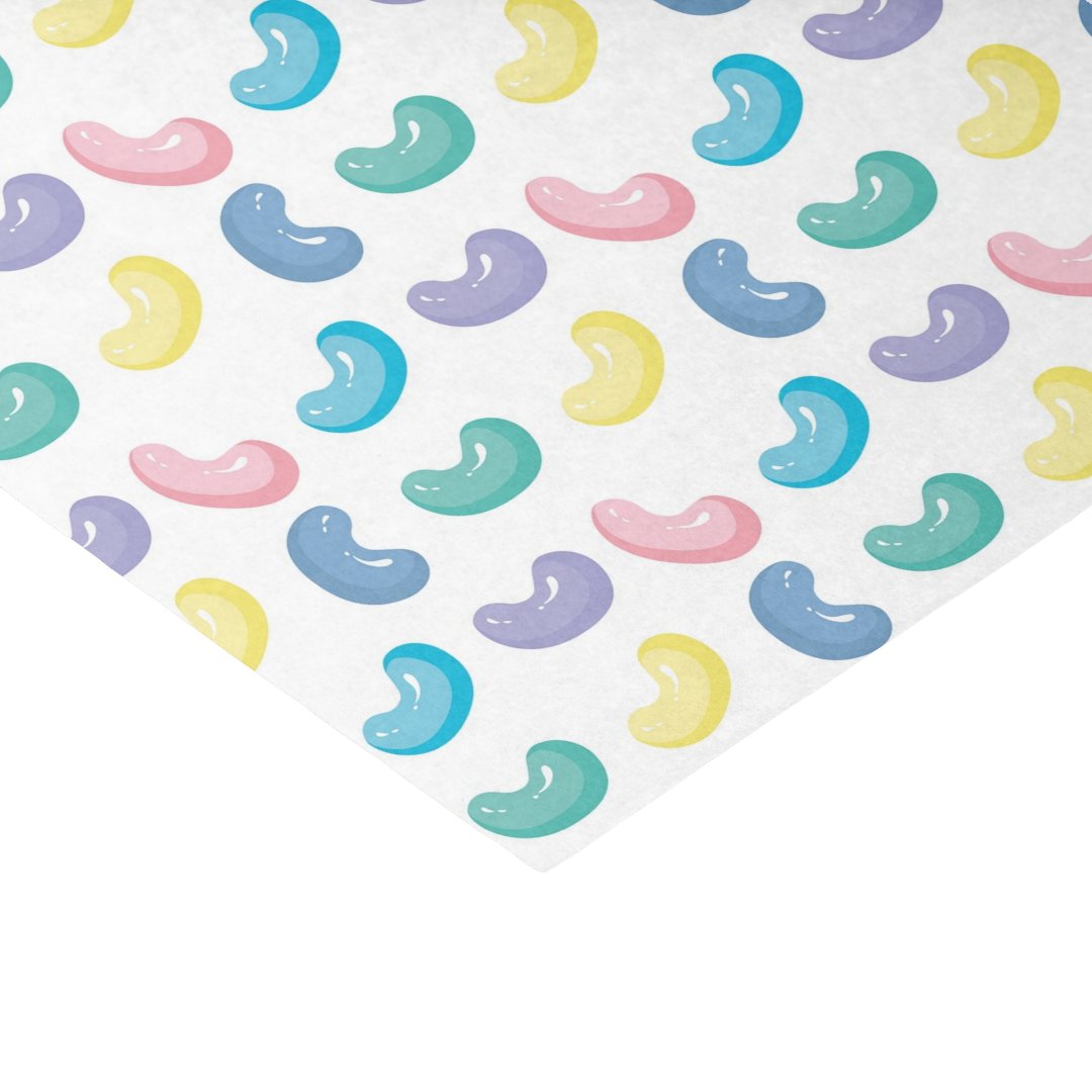 Pastel Multi - Colored Jelly Beans Pattern Tissue Paper | Zazzle