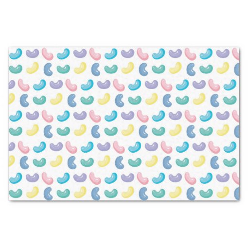Pastel Multi - Colored Jelly Beans Pattern Tissue Paper | Zazzle
