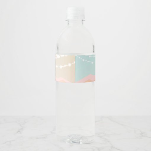 Pastel Music Festival Birthday Water Bottle Label | Zazzle