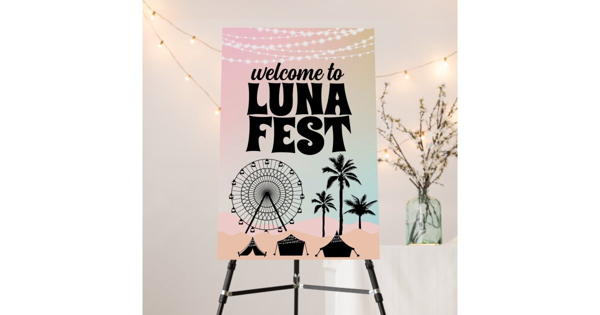 Pastel Music Festival Welcome Sign | Zazzle