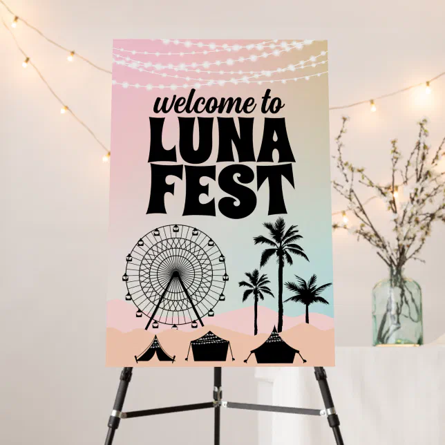 Pastel Music Festival Welcome Sign | Zazzle