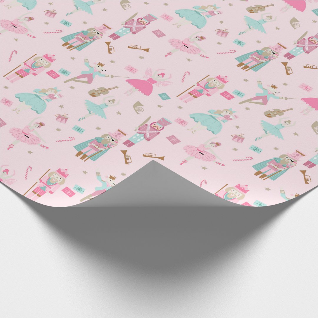 Pastel Nutcracker Ballet Pink Wrapping Paper | Zazzle