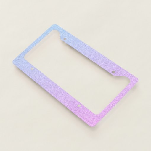 Pastel Ombre Glitter License Plate Frame | Zazzle
