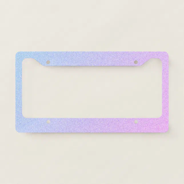 Pastel Ombre Glitter License Plate Frame | Zazzle