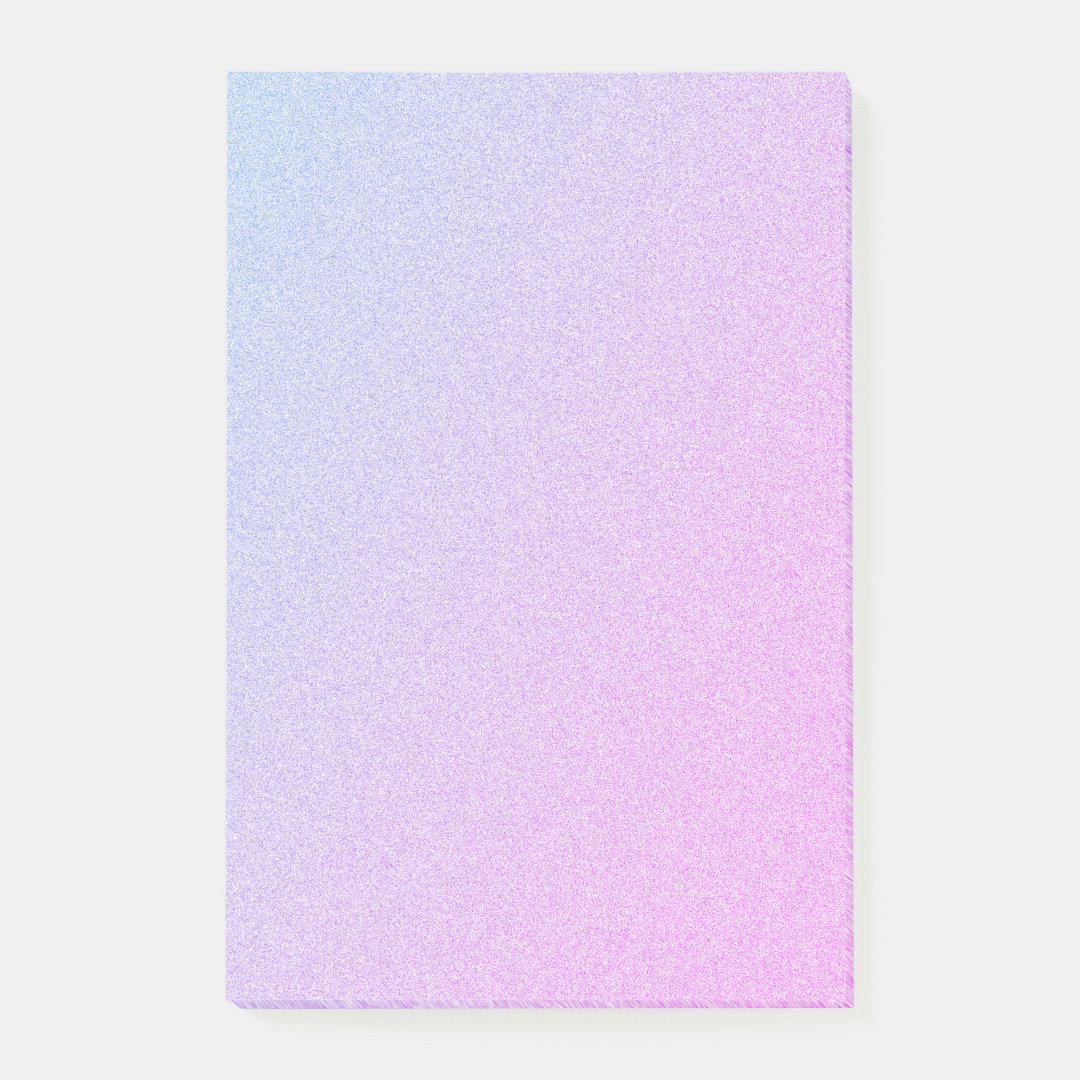 Pastel Ombre Glitter Post-it Notes | Zazzle