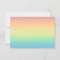 Pastel Ombre Rainbow Colors Wedding RSVP Card | Zazzle