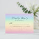 Pastel Ombre Rainbow Colors Wedding RSVP Card | Zazzle