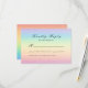 Pastel Ombre Rainbow Colors Wedding RSVP Card | Zazzle