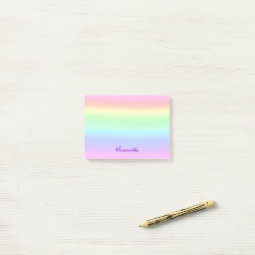 Pastel Ombre Rainbow Post-It Notes | Zazzle