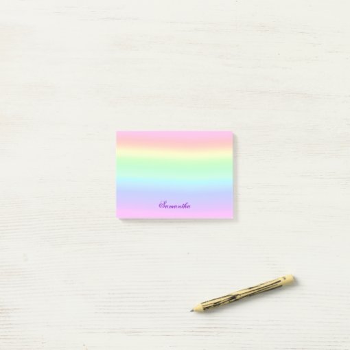 Pastel Ombre Rainbow Post-It Notes | Zazzle