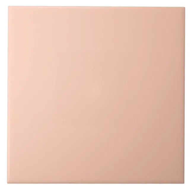 Pastel Orange Peach Solid Color Minimalist Ceramic Tile | Zazzle