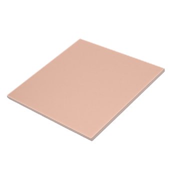 Pastel Orange Peach Solid Color Minimalist Ceramic Tile | Zazzle