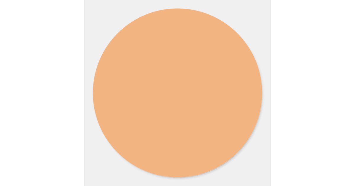 Pastel Orange Round Sticker | Zazzle