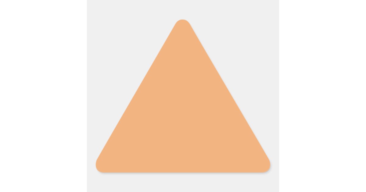 Pastel Orange Triangle Sticker | Zazzle
