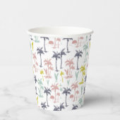 Pastel Palm Tree by the Beach Pattern Paper Cups | Zazzle