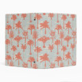 Pastel Palm Tree Pattern Mini Binder | Zazzle