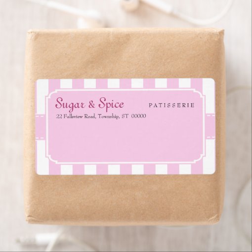 Pastel Patisserie Shipping Label | Zazzle