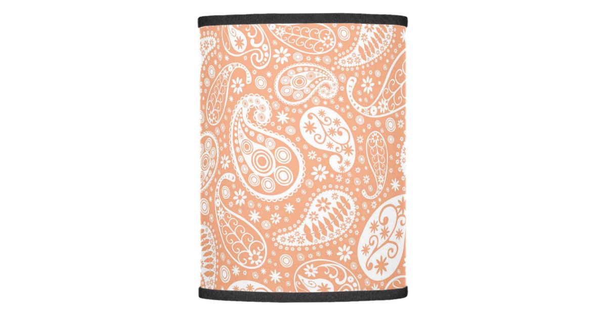 Pastel Peach Paisley Lamp Shade | Zazzle