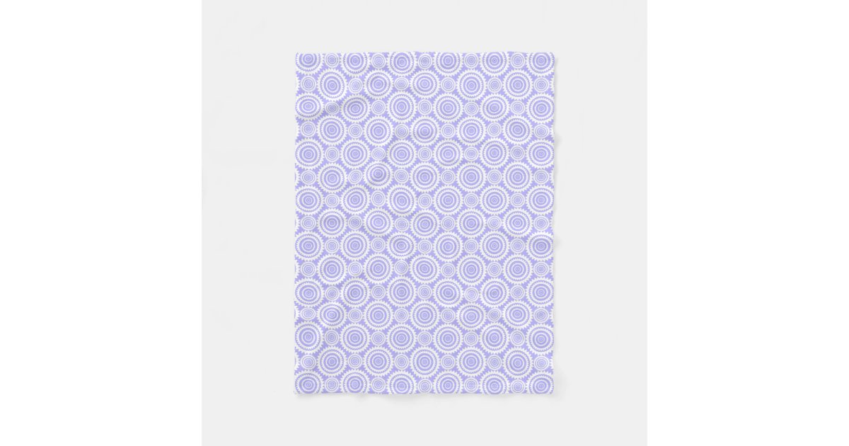 Pastel Periwinkle Blue Geometric Pattern Fleece Blanket | Zazzle