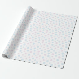 Pastel Pink and Blue Dots Wrapping Paper | Zazzle