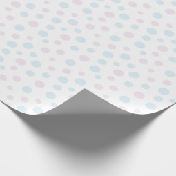 Pastel Pink and Blue Dots Wrapping Paper | Zazzle
