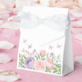 Pastel Pink and Purple Floral Butterfly Favor Boxes | Zazzle