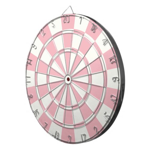 Pastel Pink And White Dart Board | Zazzle