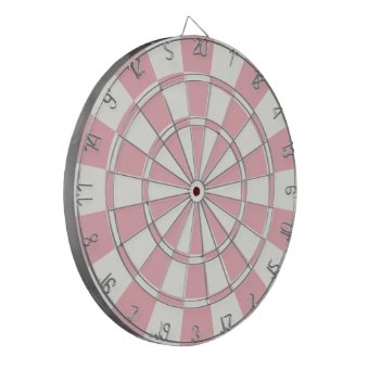 Pastel Pink And White Dart Board | Zazzle