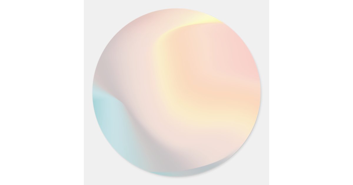 Pastel Pink Blue Colorful Classic Round Sticker | Zazzle