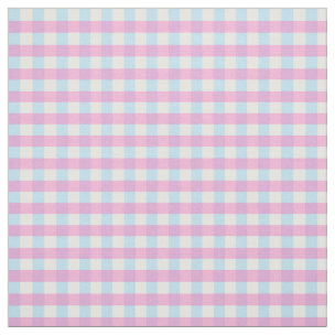 Chic Purple Gingham Plaid Pattern Fabric | Zazzle