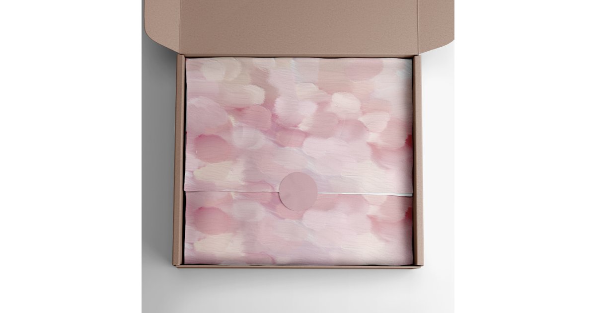 Pastel pink blush abstract brush stroke painted tissue paper | Zazzle