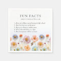 Pastel Pink Boho Wildflower Fun Facts Wedding Napkins | Zazzle