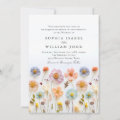 Pastel Pink Boho Wildflowers Floral Wedding Invitation | Zazzle