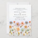 Pastel Pink Boho Wildflowers Floral Wedding Invitation | Zazzle