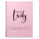 Pastel Pink Boss Lady Logo Personalized Notebook | Zazzle