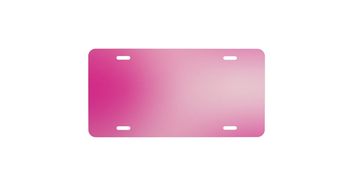 Pastel Pink Colors Abstract Blur Gradient Ombre License Plate | Zazzle