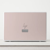 Pastel Pink Faux Silver Monogram HP Laptop Skin | Zazzle