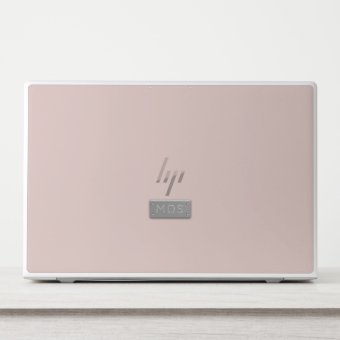 Pastel Pink Faux Silver Monogram HP Laptop Skin | Zazzle