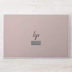 Pastel Pink Faux Silver Monogram HP Laptop Skin | Zazzle
