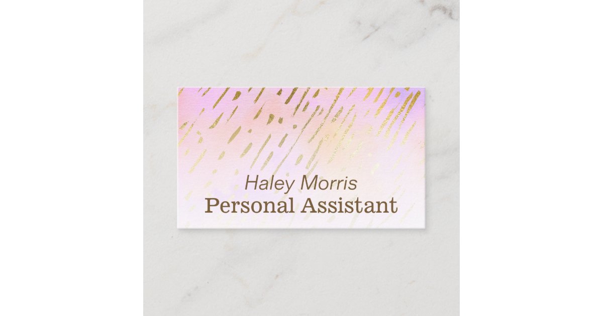 Pastel Pink Freelance Personal Assistant Business Card | Zazzle