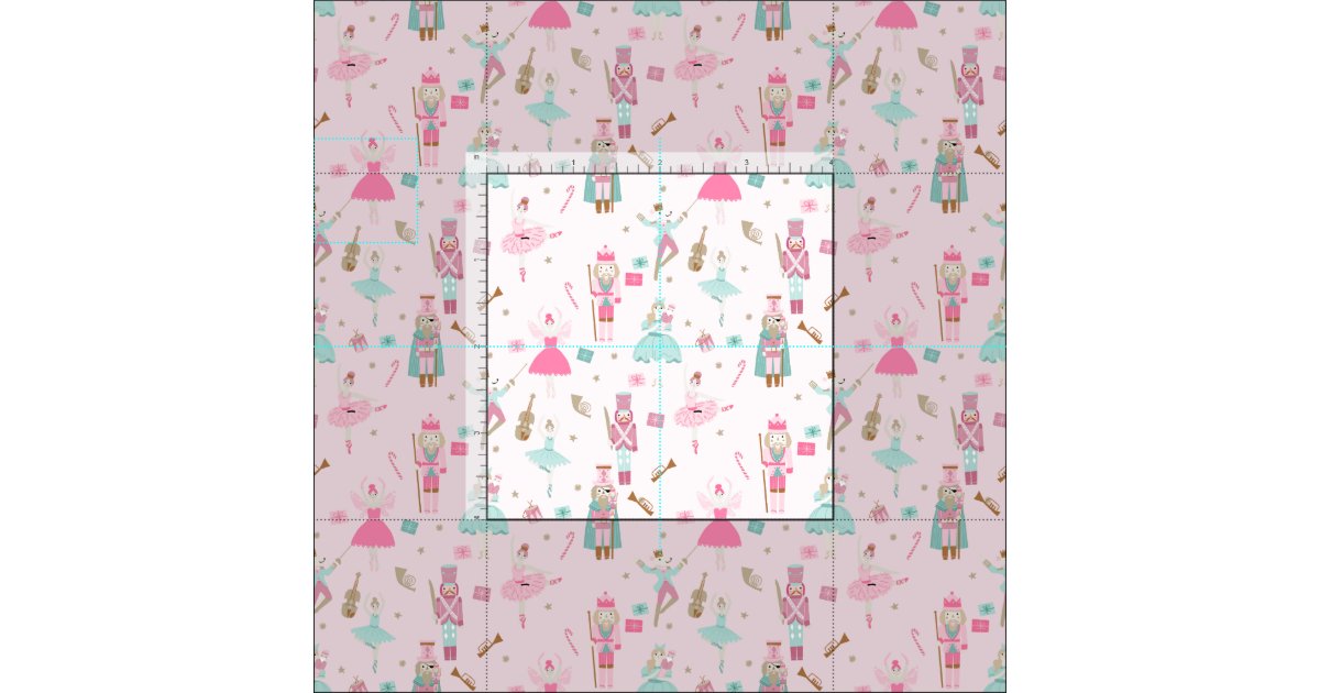 Pastel Pink Nutcracker Ballet Christmas Fabric | Zazzle