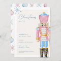 Pastel Pink Nutcracker Christmas Party Invitation | Zazzle