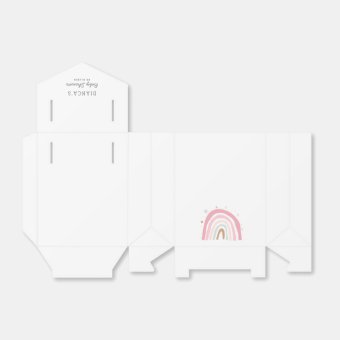 Pastel Pink Rainbow Baby Shower Favor Box | Zazzle