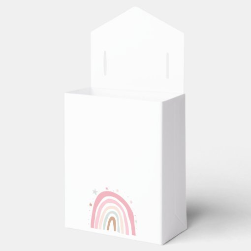 Pastel Pink Rainbow Baby Shower Favor Box | Zazzle