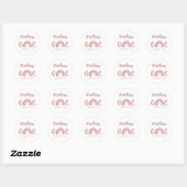 Pastel Pink Rainbow Your Name Turns One Birthday Classic Round Sticker ...