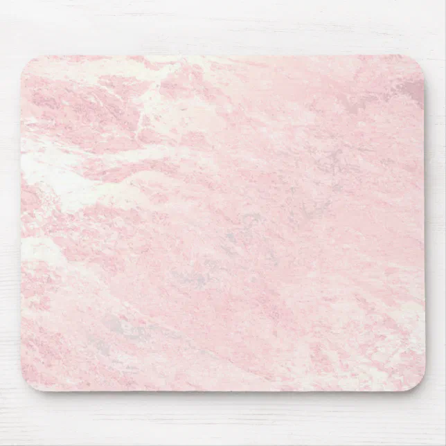 Pastel Pink Rose Gold Stone Blush Marble Mouse Pad | Zazzle