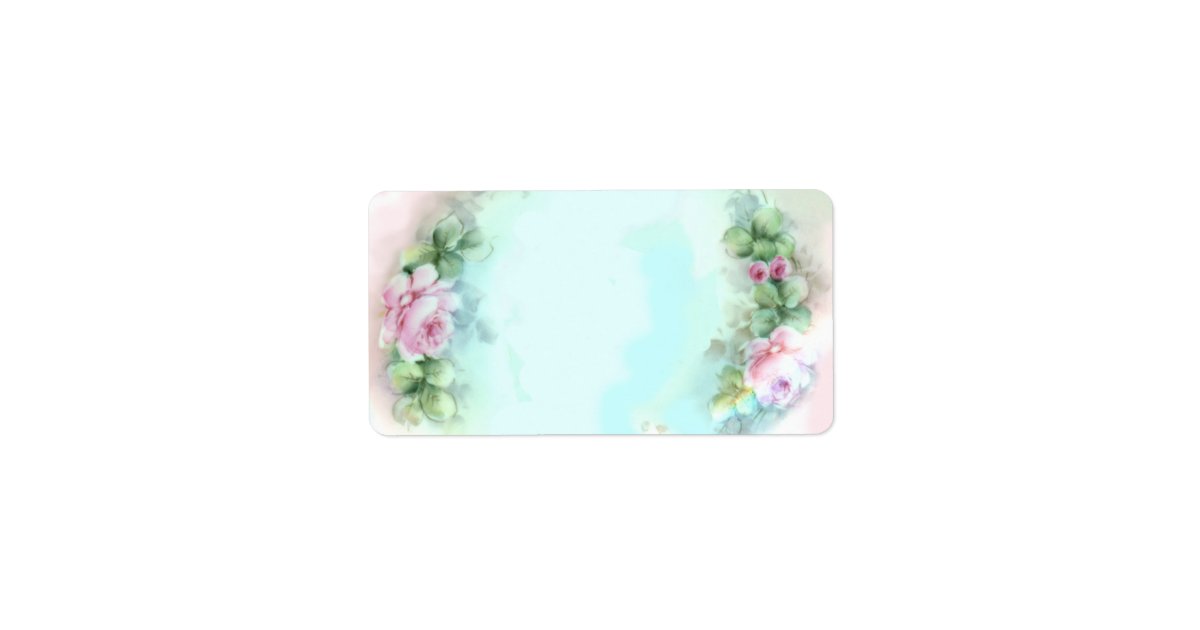 Pastel Pink Roses Labels | Zazzle